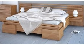Lucatec Dřevěná postel Azzo 200x160 Divoký jasan