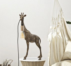 Stolní lampa Mauro Ferretti Giraffe, 28x16x60 cm, starožitná zlatá