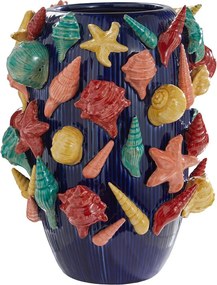 CORAL COAST Váza mořské plody 33 cm - tm. modrá