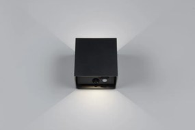 LED nástěnné venkovní svítidlo se senzorem pohybu na USB (výška 10 cm) Genie – Reality
