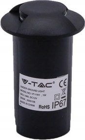 Led nájezdová lampa 1W 2-stranná černá IP67 V-tac VT-211466