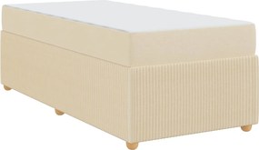 Rám postele Krémová 90 x 200 cm textil 3398345