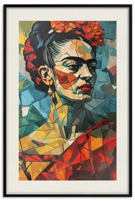 Plakát Frida Kahlo - A Colorful Portrait of a Woman in the Cubist Style