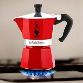 Bialetti MOKA Express červená / Moka konvička / 3 šálky / 150 ml