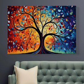 Obraz na plátně - Abstraktní strom života FeelHappy.cz Velikost obrazu: 150 x 100 cm