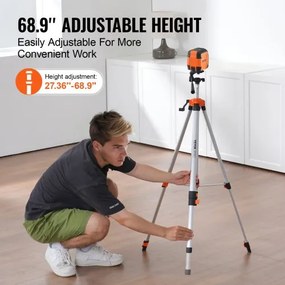 Laser Level Stativ ¼ x 20 závit 69,5–173 cm Nastavení výšky