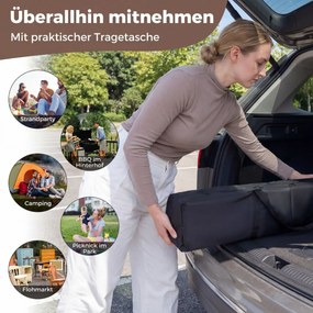 Costway Zimní odolný altán s UV ochranou 50+ a taška, vodotěsný skládací altán