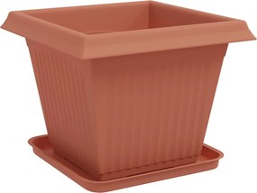 Květináče 6 ks Cihlově červená Plast 3403295