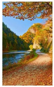 DIMEX | Vliesová fototapeta na zeď Řeka Dunajec MS-2-0069  | 150 x 250 cm | modrá, oranžová, zelená