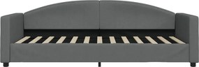 Válenda s přistýlkou a zásuvkami tmavě šedá 90 x 200 cm textil 3197225
