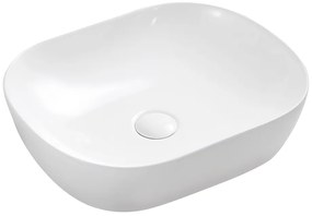 Mereo Mereo, Umyvadlo na desku bez přepadu, 465x375x115 mm, kulaté, keramické, UC473812O