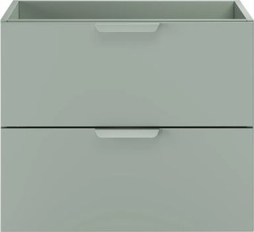 Závěsná skříňka Aster Ovalia Cloud s umyvadlem 100 cm dub cremona/zelená