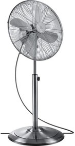 Stojanový ventilátor Kesser / 3 rychlosti / Ø 40 cm / 60 W / kov / stříbrná