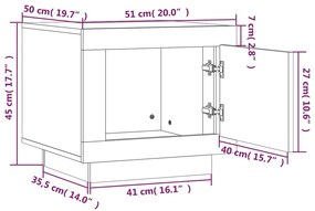 Konferenční stolek lesklý bílý 51 x 50 x 45 cm kompozitní dřevo - Default Title