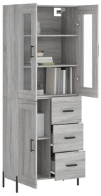 Skříň highboard šedá sonoma 69,5 x 34 x 180 cm kompozitní dřevo - Default Title