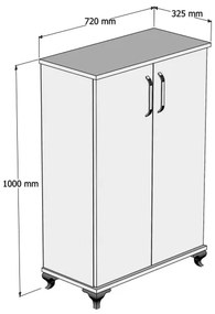 Botník ASTA 100x72 cm bílá