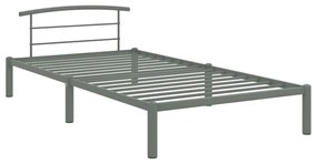 Petromila Rám postele šedý kov 100 x 200 cm