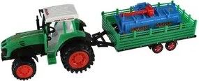 TEDDIES Traktor s vlekem s rotavátorem / Setrvačníkový pohon / 52 cm /
