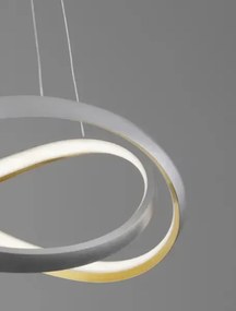 LED lustr Odrey šedá s dálkovým ovládáním