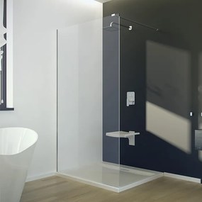 Besco Sprchový kout Walk-In AVEO 90 (100, 110, 120, 130, 140), výška 195 cm Rozměry (cm): šířka: 120, Barva profilů a typ výplně: profily: chrom, výplň: transparent