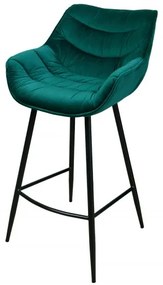 Smaragdová sametová barová židle The dutch comfort