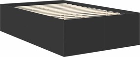 Rám postele s čelo Černá 120 x 200 cm Kompozitní dřevo 3408600
