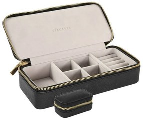 Stackers, Velká cestovní šperkovnice Black Large Zipped Jewellery Box | černá 75392