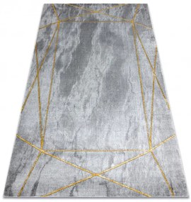 Dywany Łuszczów, Kusový koberec Emerald 1022 grey and gold, 140x190, šedá, chodba / předsíň