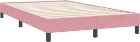 Box spring postel s matrací růžová 120x220 cm samet 3315968
