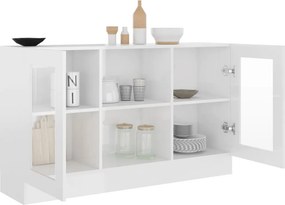 vidaXL Prosklená skříň 120 x 30,5 x 70 cm dřevotříska [815628] Barva: Černá