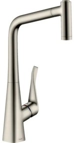 Hansgrohe Metris M71 Dřezová baterie se sprškou, 2-polohová, nerezová ocel 73801800