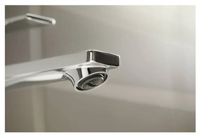 Hansgrohe Rebris E - Páková umyvadlová baterie 110 CoolStart EcoSmart+ s odtokovou soupravou s táhlem, chrom 72589000