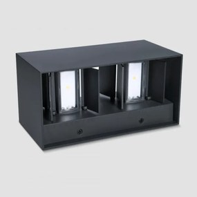 Brilagi - LED Venkovní nástěnné svítidlo DOUBLE CUBE LED/12W/230V černá IP65