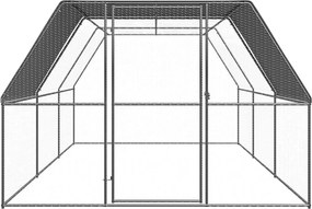 Venkovní klec pro kuřata 3 x 6 x 2 m pozinkovaná ocel 3089325