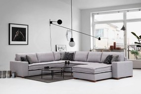 Designová rohová sedačka Wilano 350 cm světle šedá