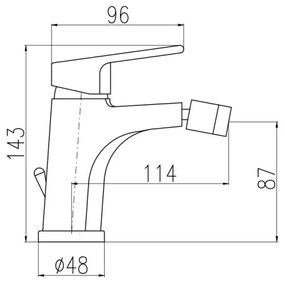 RAV Slezák CO145.0 - Bidetová baterie + výpusť COLORADO 14,3 cm lesklý chrom