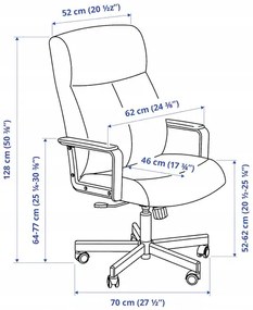 IKEA MILLBERGET Otočná židle / křeslo Murum černá