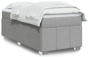 Box spring postel s matrací světle šedá 80 x 200 cm textil 3285428