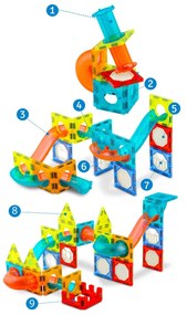 Magnetické cihly s osvětlením RK-763 Ricokids