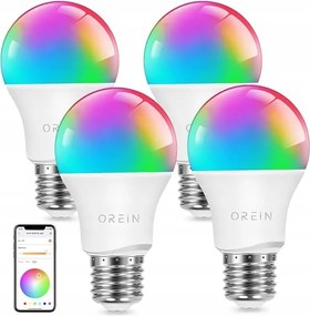 OREiN Led Žárovky E27 Wi Fi 4KS Žárovka Alexa E27 Smart Led, 8,5 W