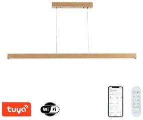 Brilagi -LED Stmívatelný lustr na lanku OAK SMART LED/30W/230V Wi-Fi Tuya dub+DO