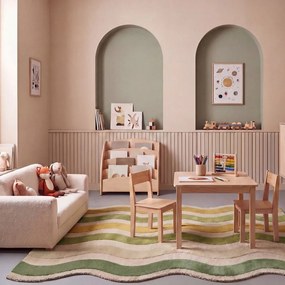 Zelený/v přírodní barvě ručně tkaný vlněný koberec 200x290 cm Cascade Wool – Flair Rugs