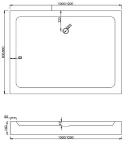 Mexen Apia sprchový kout s posuvnými dveřmi 120 (dveře) x 90 (stěna) cm, 5mm čiré sklo, zlatý profil + bílá sprchová vanička RIO, 840-120-090-50-00-4510