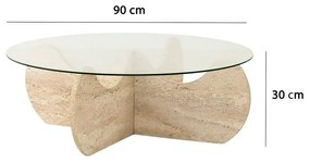 Konferenční stolek Hima Travertine