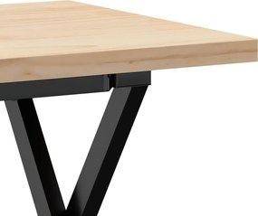 Konferenční stolek s X rámem 100x50x45,5 cm borovice a ocel 3282754