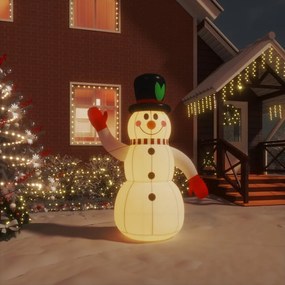 vidaXL Vánoční nafukovací Santa a sobi s LED diodami 130 cm