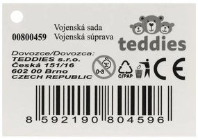 Teddies Vojenská sada samopal klapací plast 32cm s doplňky v síťce