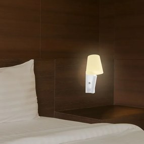 LED Nástěnná lampa s USB portem LED/2W/230V 3000K bílá