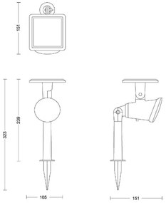 Philips - LED Solární bodové svítidlo JIVIX LED/1,4W/3,7V 1800 mAh IP44