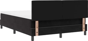 Postel s boxspringem s čelo Černá 140 x 190 cm samet 3339172